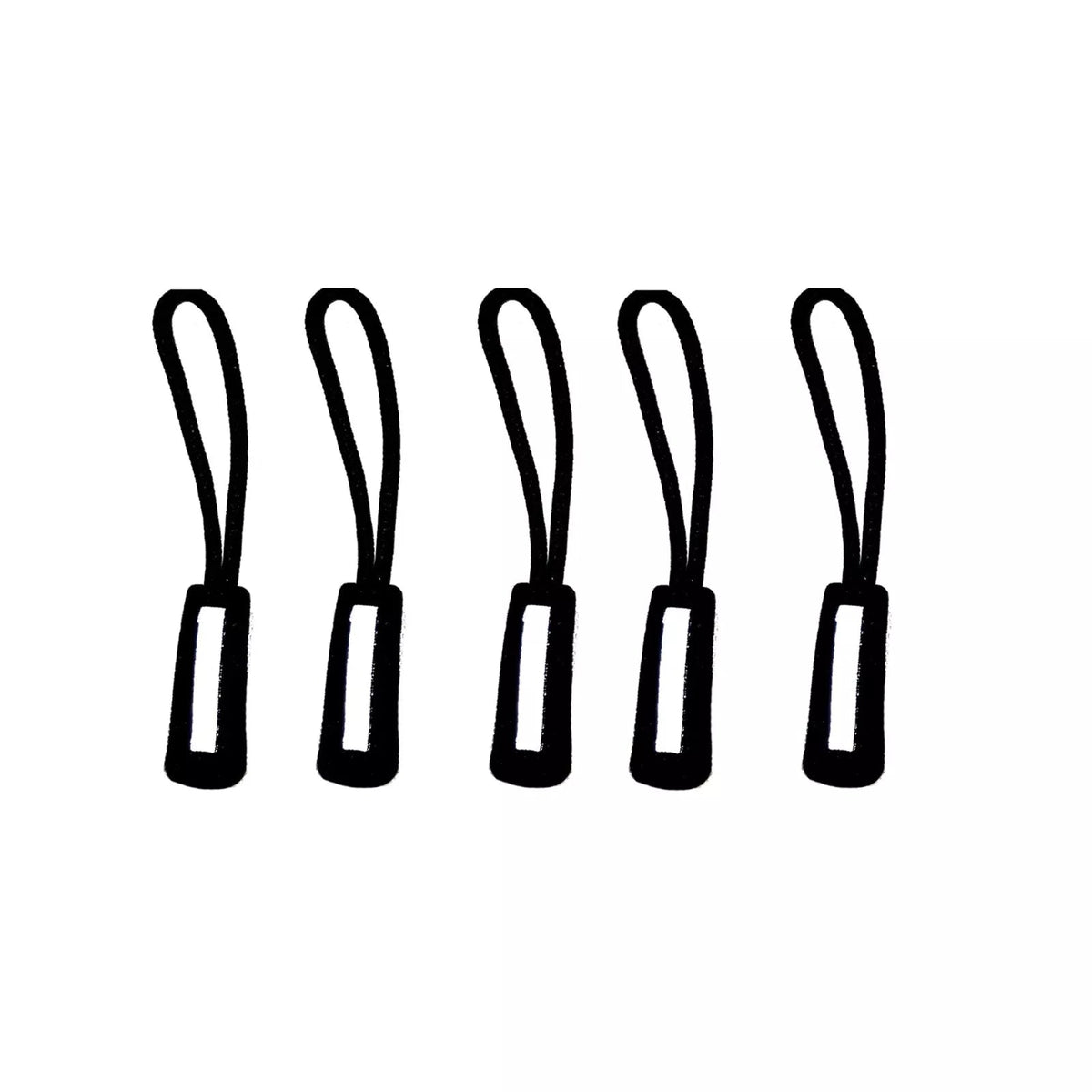 5 Pack - Reflective Zip Puller Tag Cord Slider — Flashback Tape