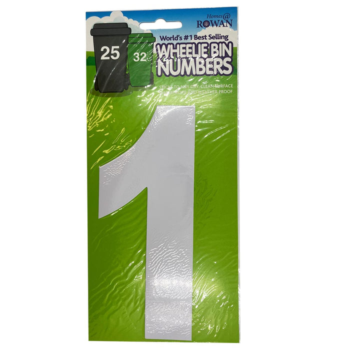 White Wheelie Bin Numbers | 0-9 — Flashback Tape