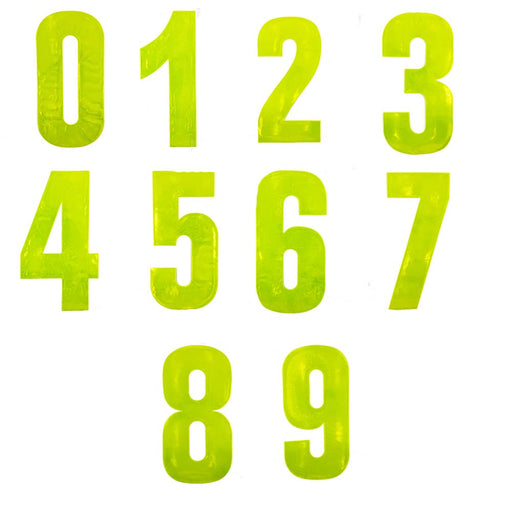 Glow In The Dark House Numbers Sheet Of 20 Numbers Arial Helvetica Bold ...