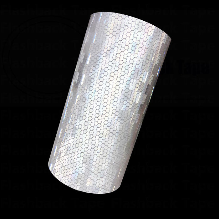 White MicroPrismatic Reflective Tape- Bollard Tape — Flashback Tape
