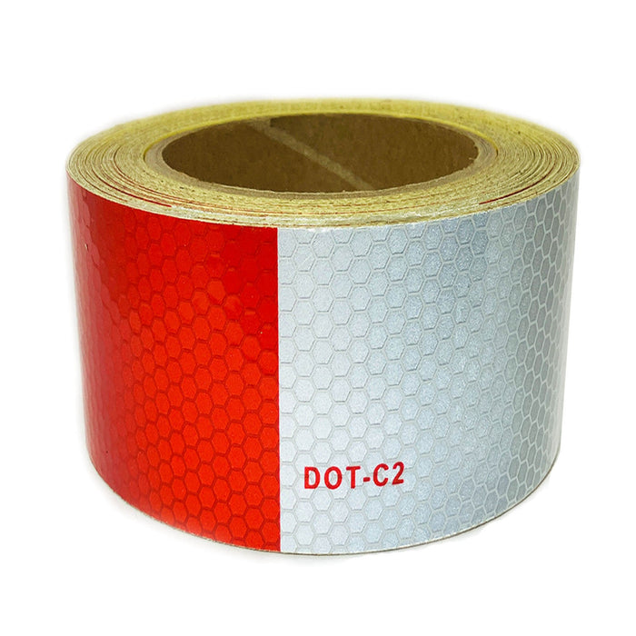 DOT Grade Red & White Reflective Tape — Flashback Tape